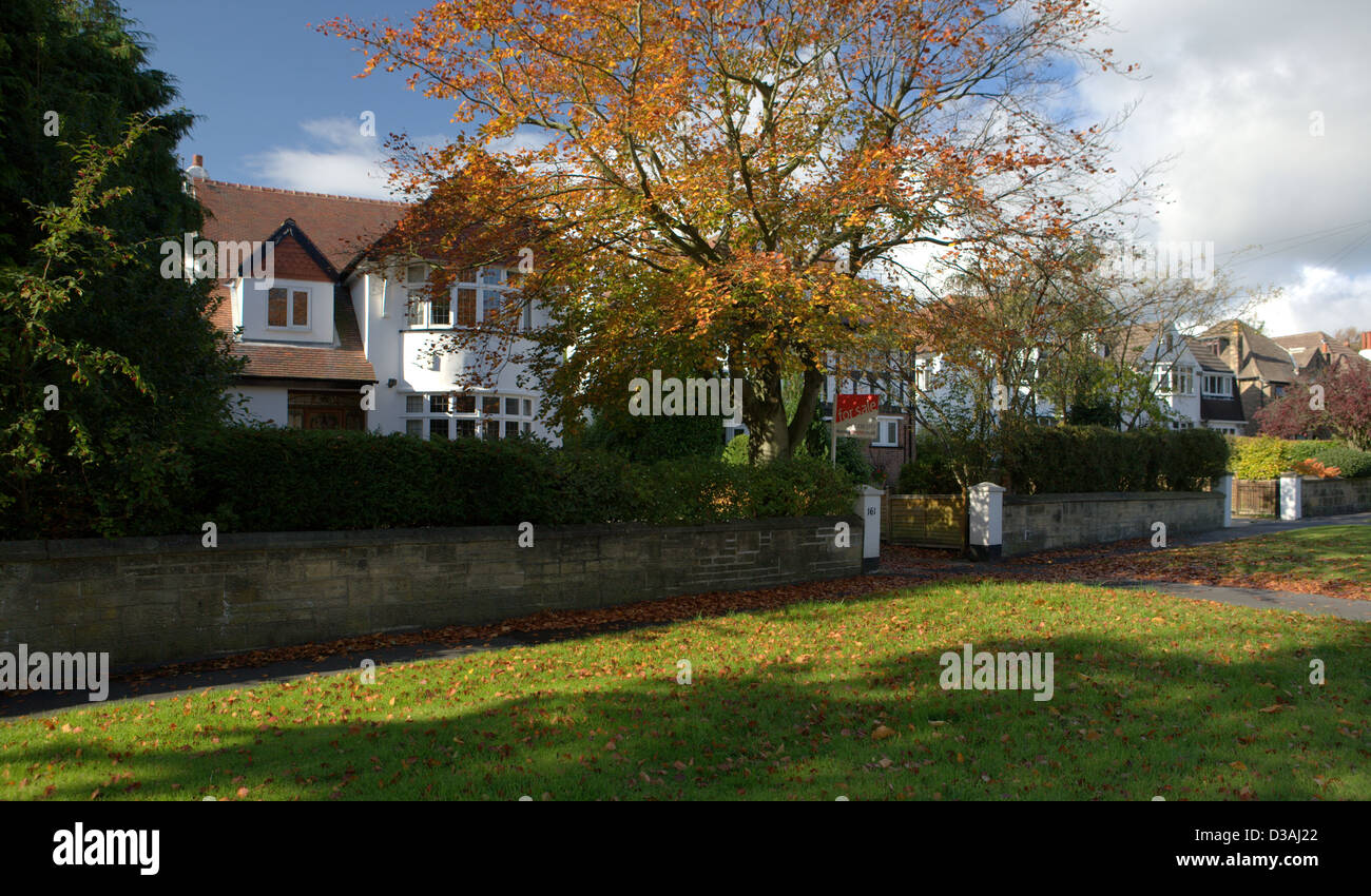 Suburban housing area in Leeds - The Adel area of North Leeds Stock ...