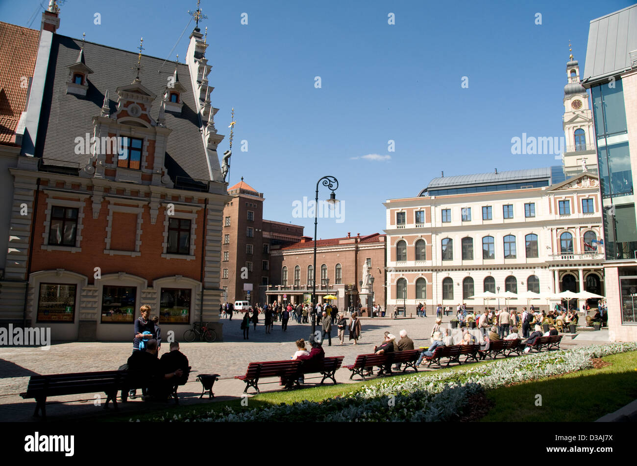 Riga clock towe hi-res stock photography and images - Alamy