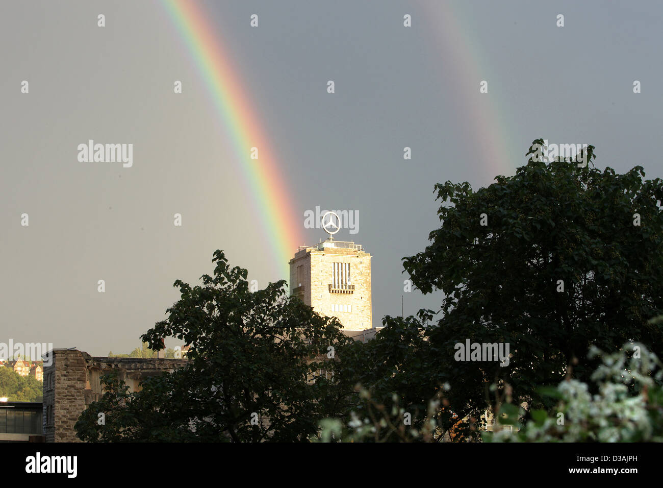 Stuttgart, Germany, rainbow over Central Station Stock Photo - Alamy