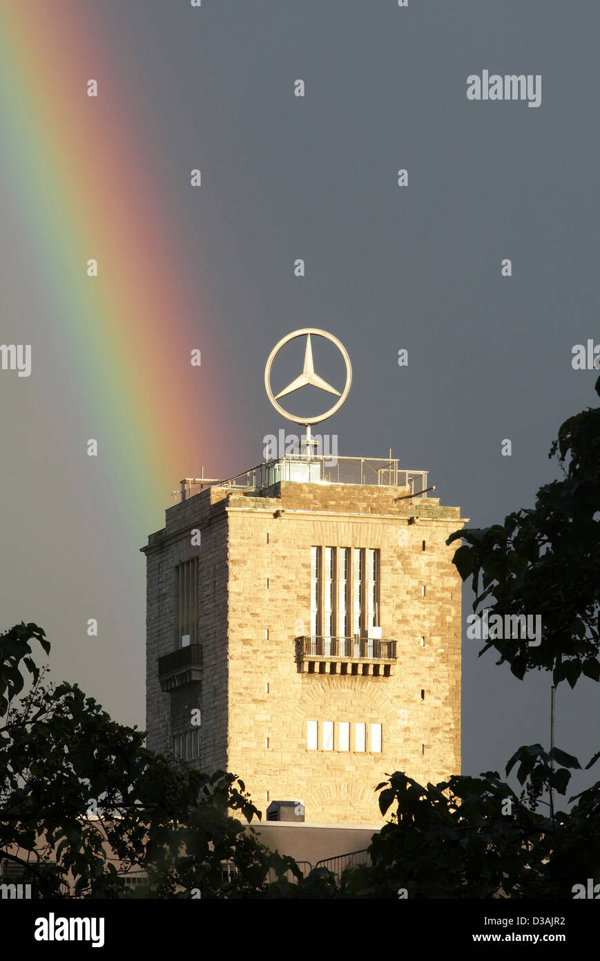 Stuttgart, Germany, rainbow over Central Station Stock Photo - Alamy