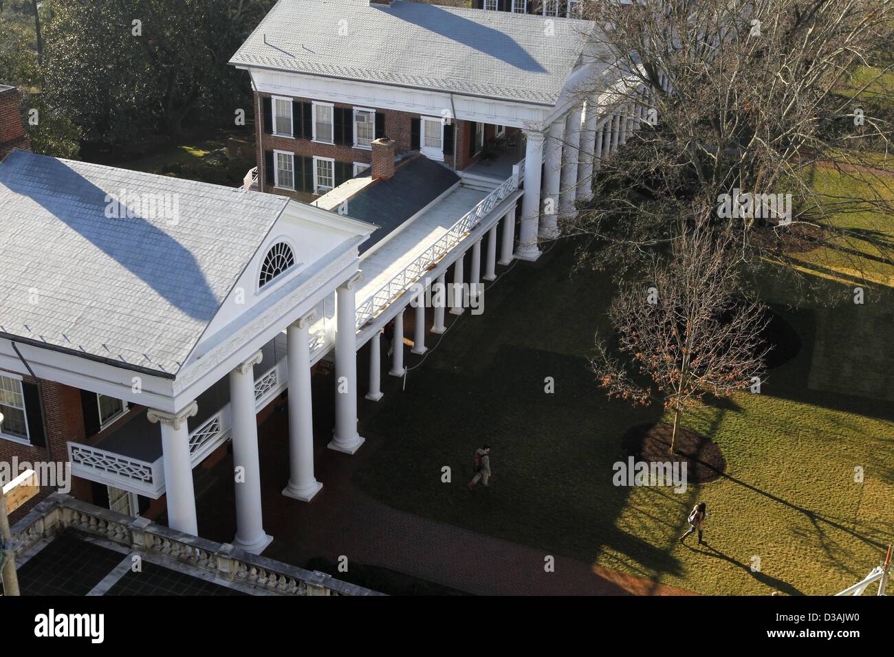 Jan. 29, 2013 - Charlottesville, Va, USA - The pavilions on the lawn at ...