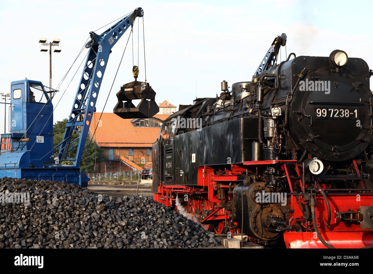 Steam locomotive in depot hi-res stock photography and images - Alamy
