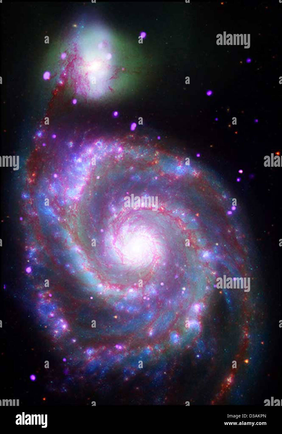 Chandra X-ray Observatory imaged the Whirlpool Galaxy (M51), revealing ...