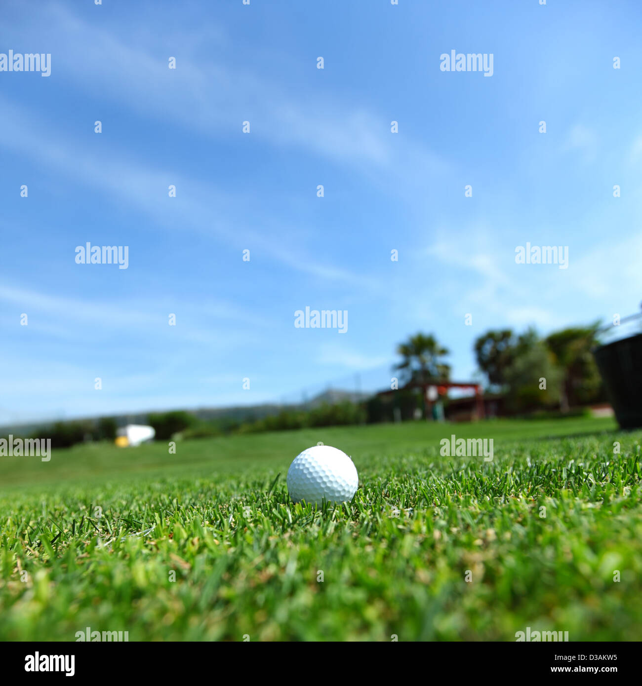 golf-ball on course Stock Photo - Alamy