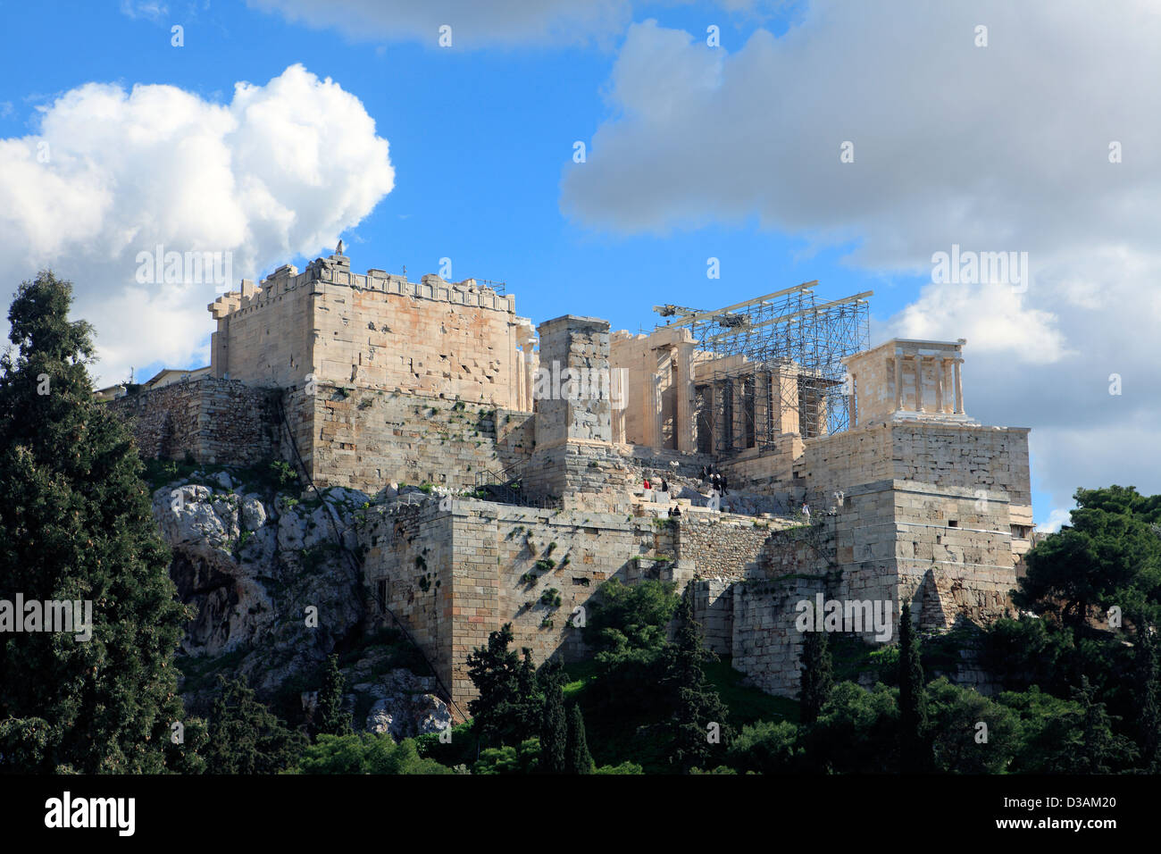 greece athens plaka view of the acropolis from areopagus rock Stock ...