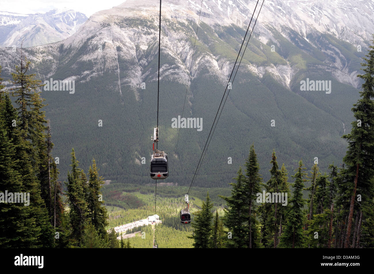 cable car ski lift Banff gondola Sulphur Mountain Banff National Park ...