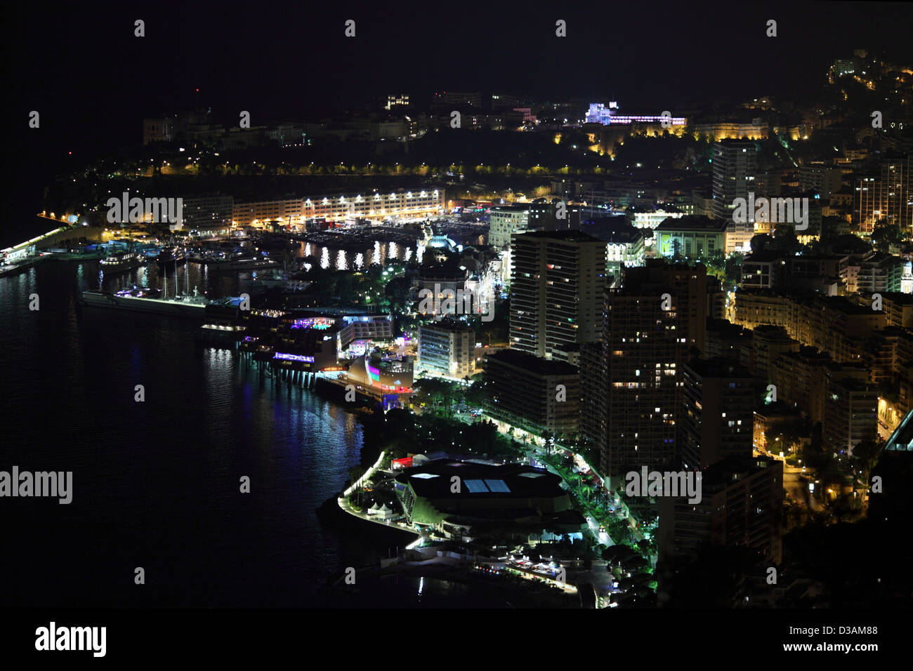 Monte Carlo night scene Stock Photo - Alamy