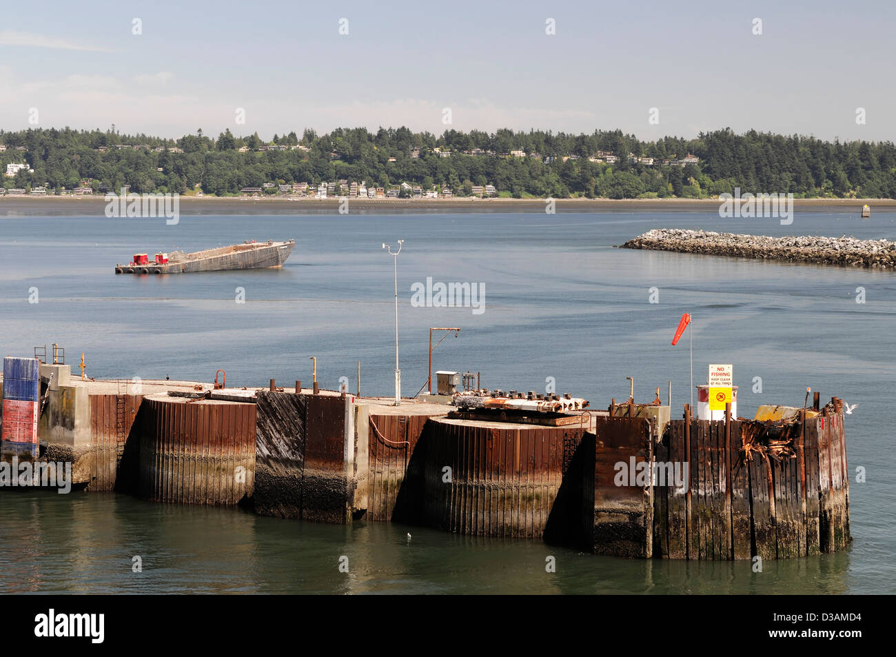 Tsawwassen ferry ferries terminal vancouver canada stone concrete pier ...