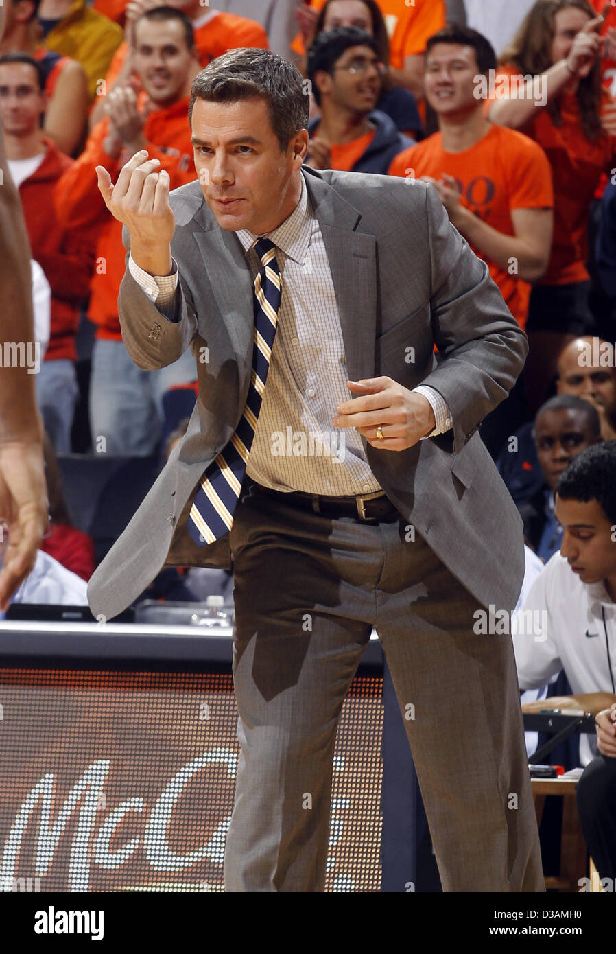 Dec. 5, 2012 - Charlottesville, Va, USA - Virginia head coach Tony ...