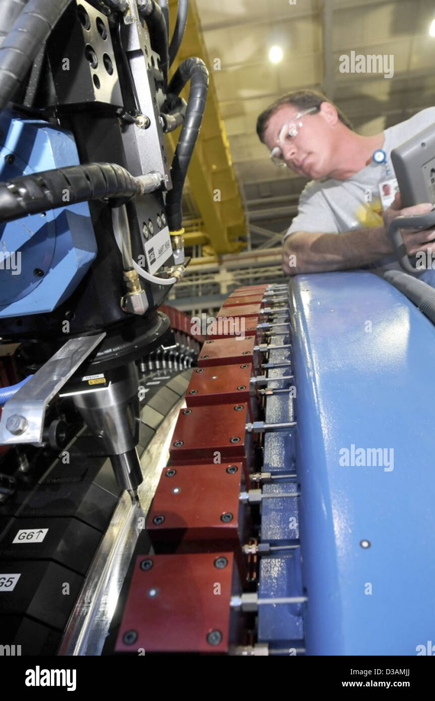 Friction stir welding is demonstrated with a robotic tool at NASA's ...