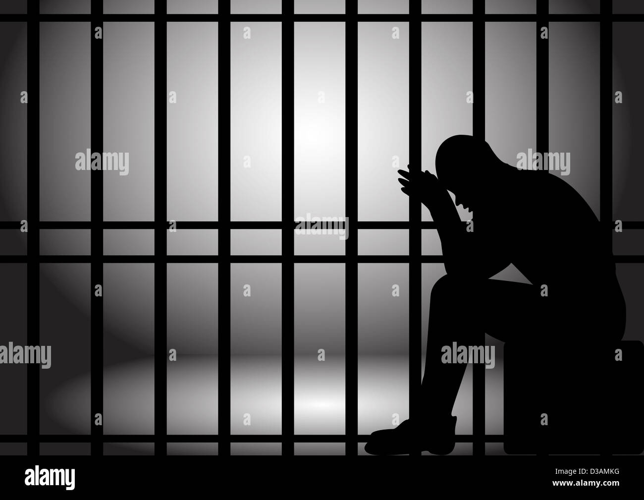Silhouette prison hi-res stock photography and images - Alamy