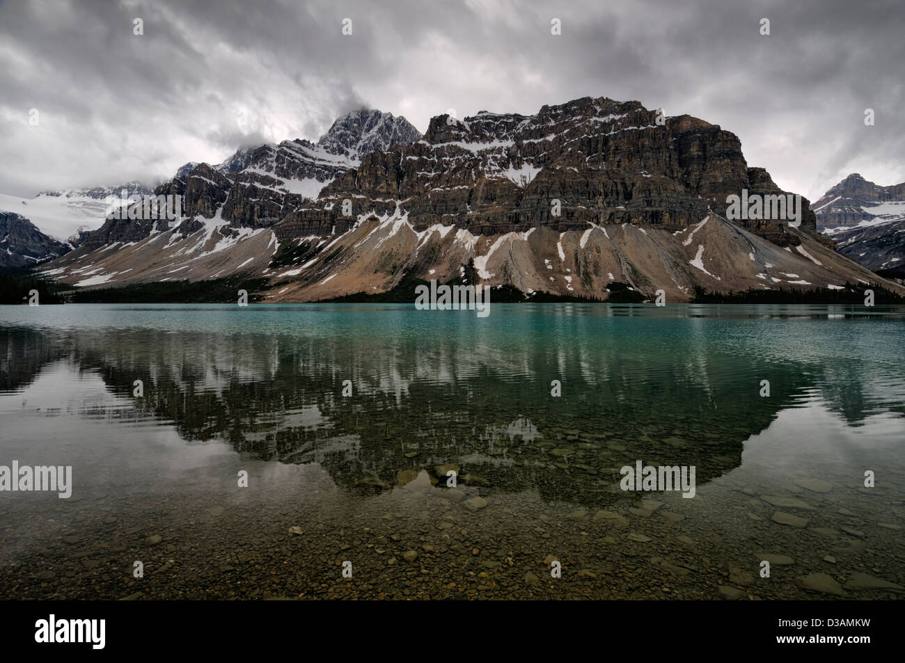 Bow Lake Bow Peak at Bow Summit Icefields parkway Banff National Park ...