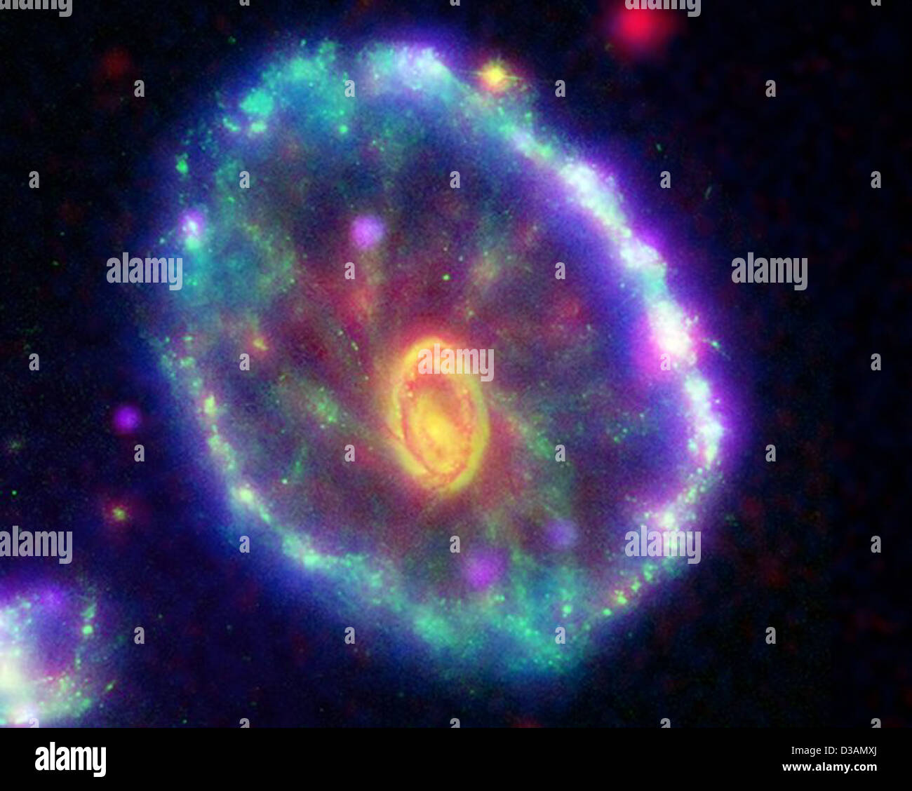 Astronomers study the Cartwheel Galaxy, an unusual galaxy that is the ...