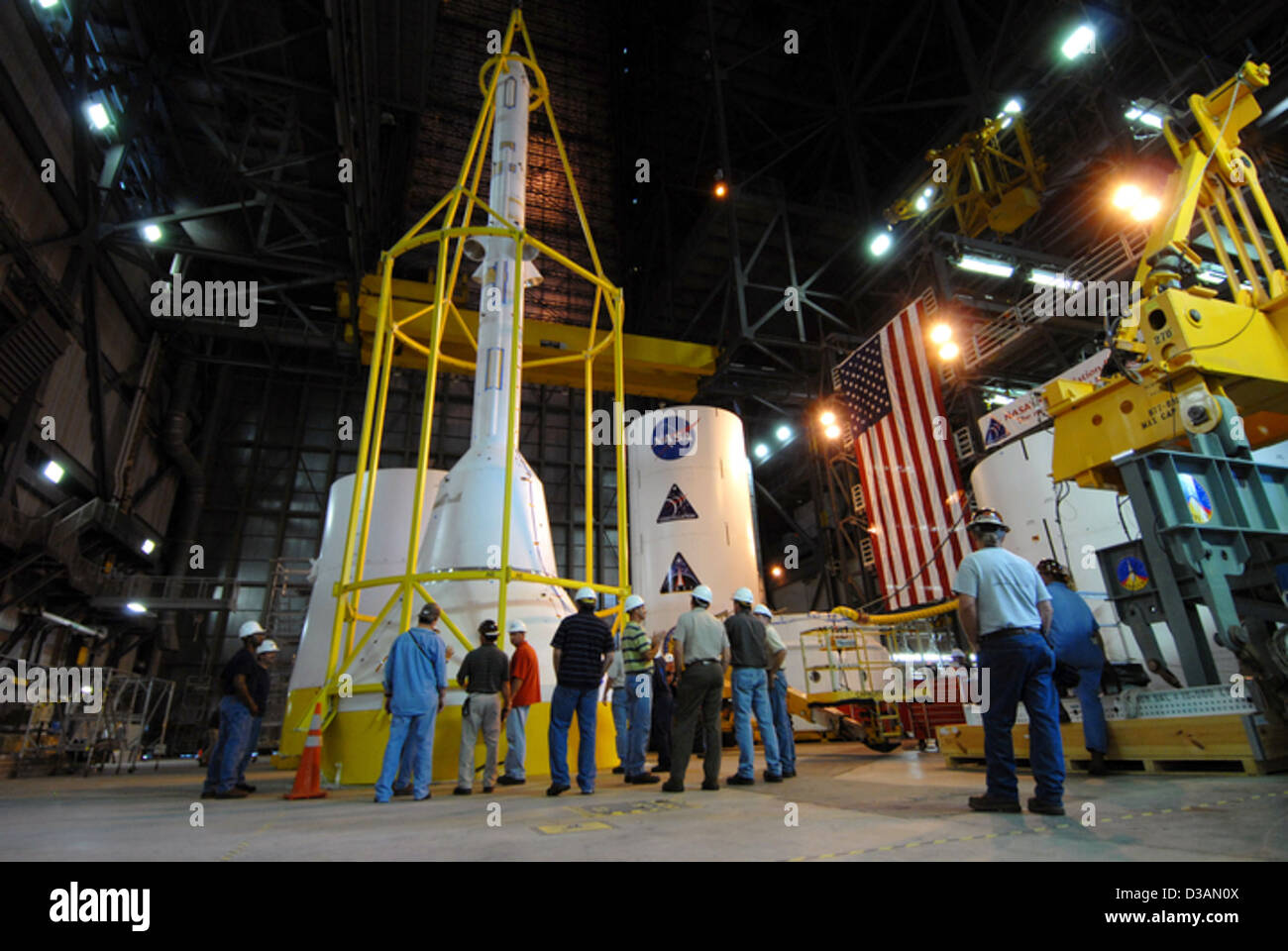 Ares I-X Inside 'the Birdcage' (NASA, Ares Rockets, 5/11/09 Stock Photo ...