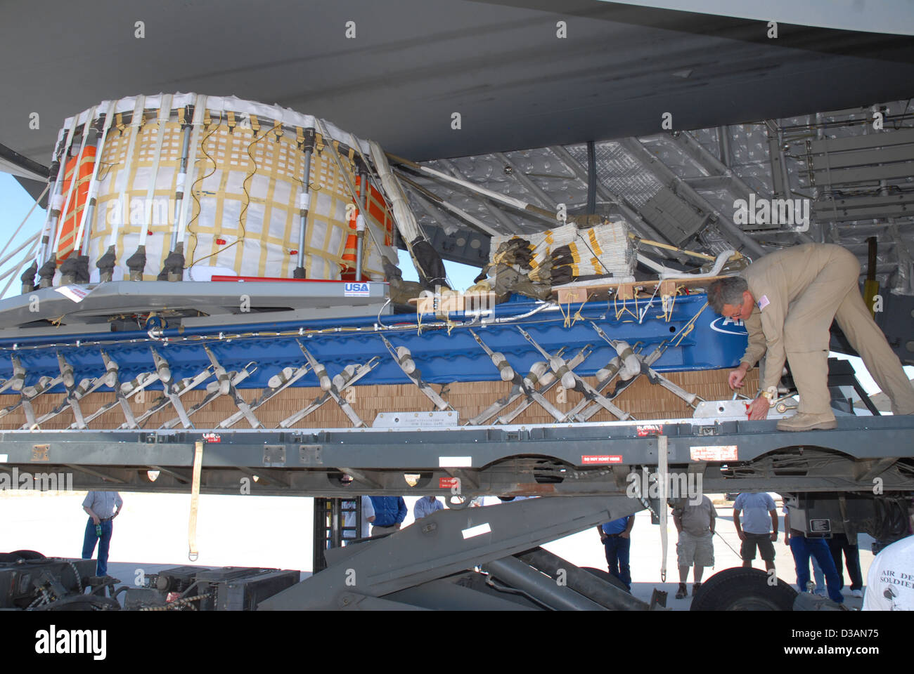 NASA conducts a parachute test for the Ares I rocket, part of the ...