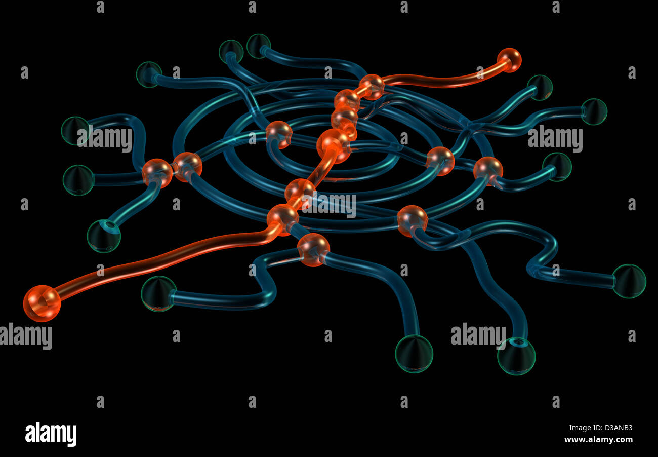 3d rendered futuristic map on isolated on black Stock Photo - Alamy