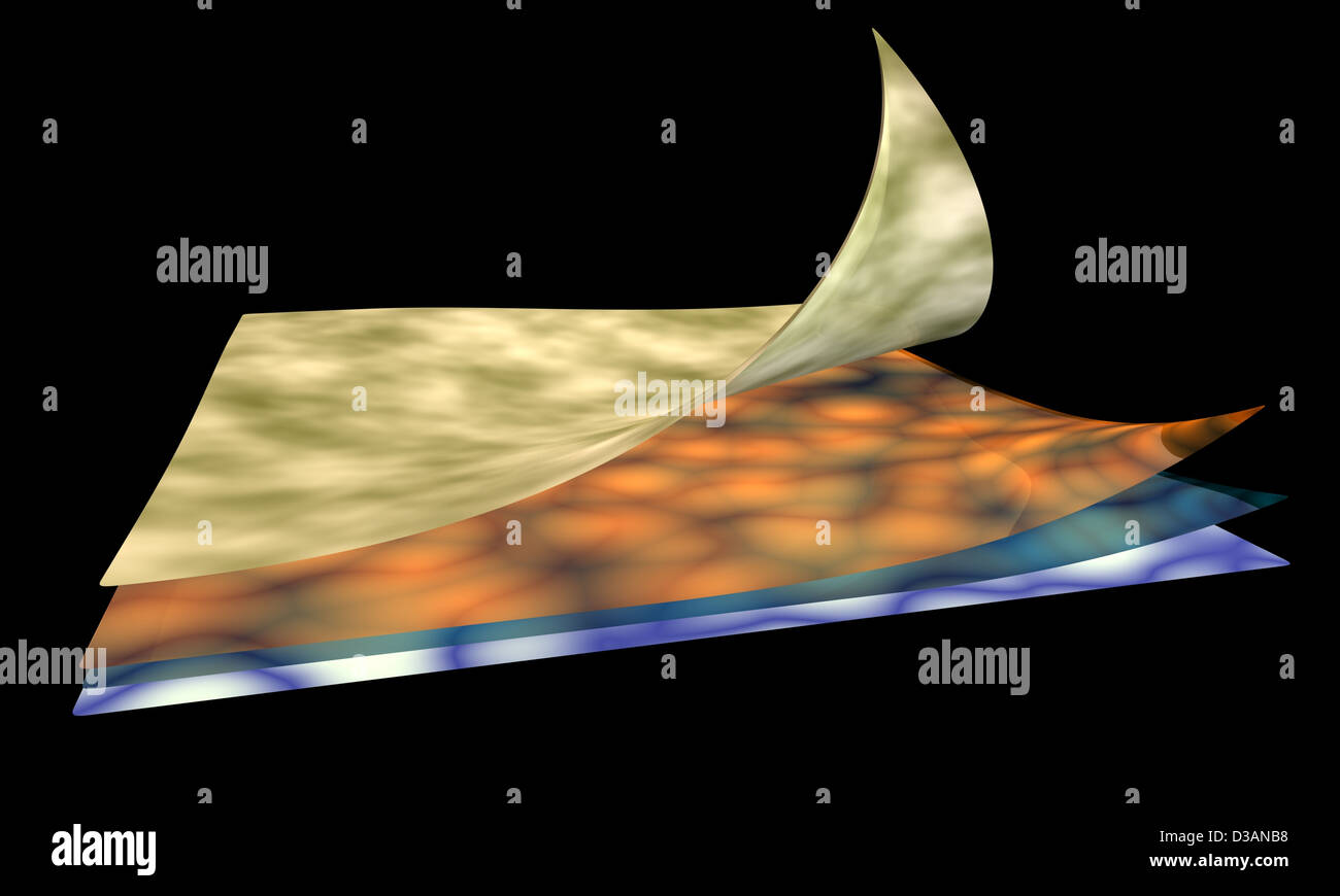 3d rendered multi-layer coating illustration Stock Photo - Alamy