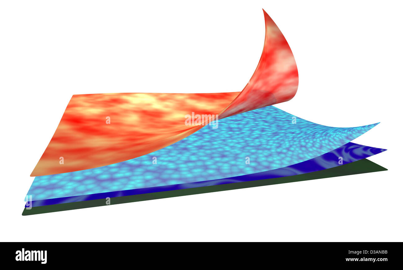 3d rendered multi-layer coating illustration Stock Photo - Alamy