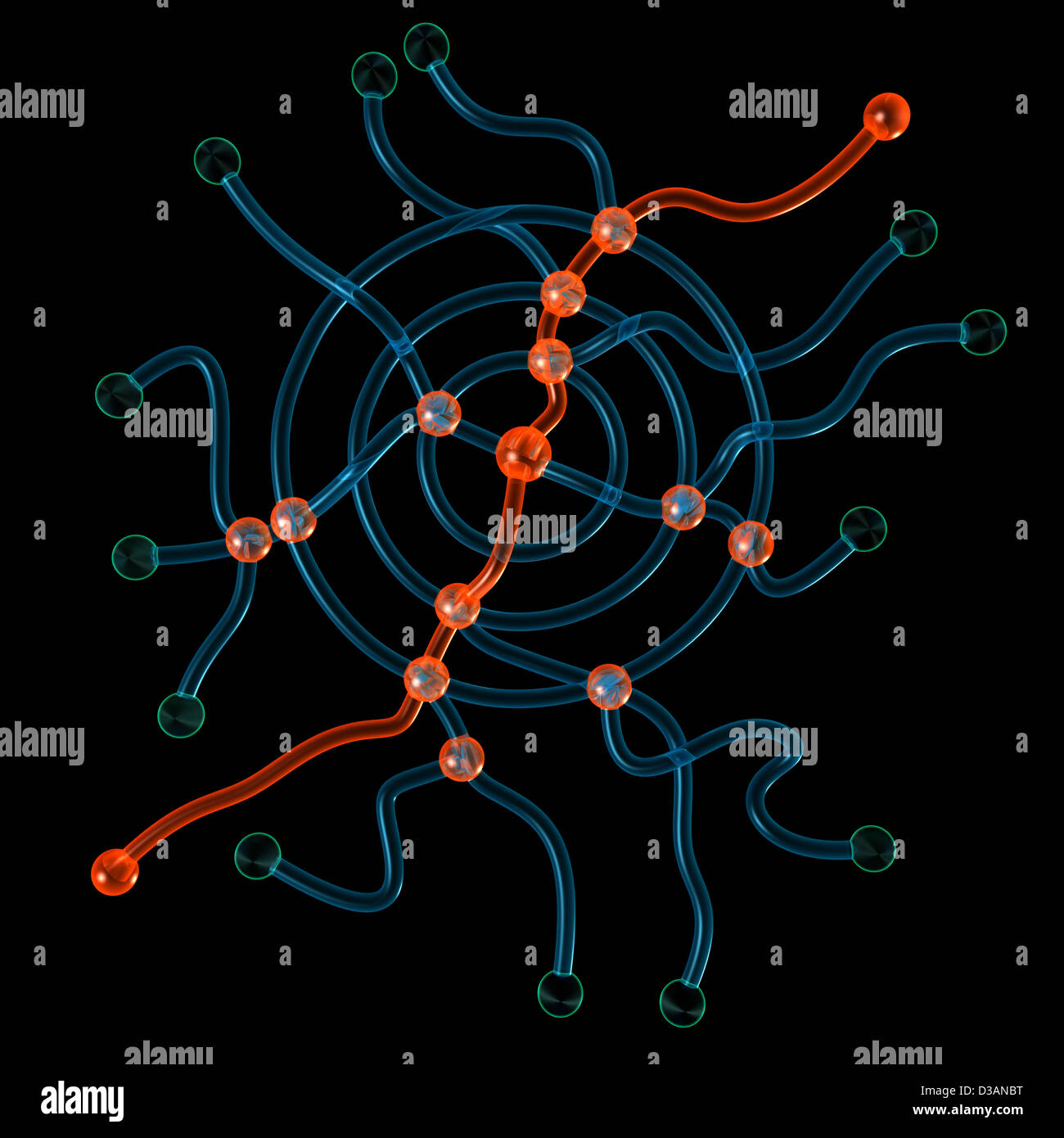 3d rendered futuristic map on isolated on black Stock Photo - Alamy