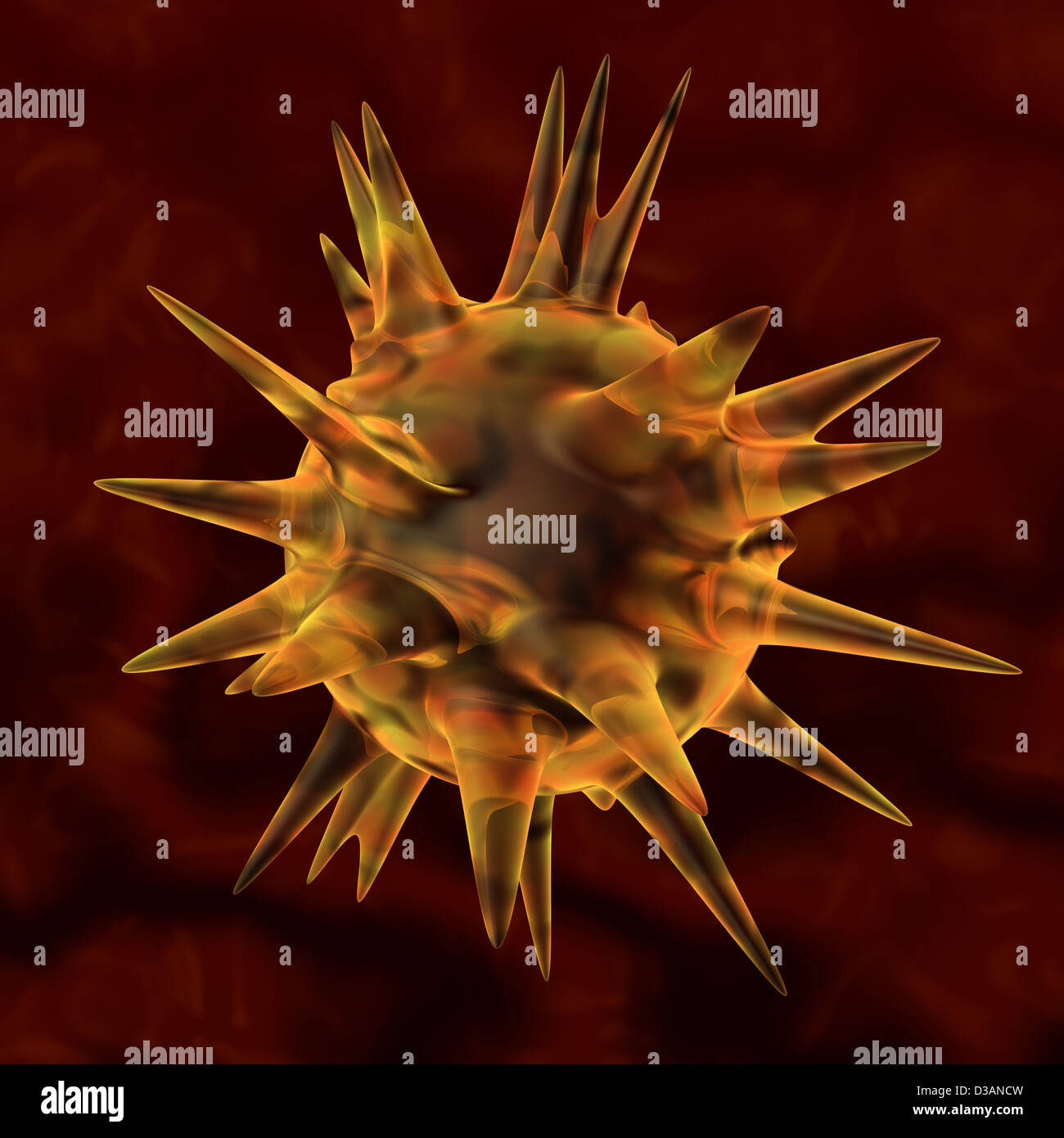 3d rendered single virus illustration Stock Photo - Alamy