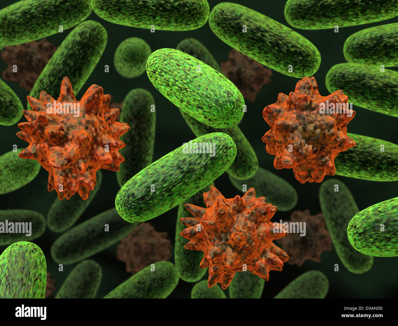3d rendered bacteria illustration concept Stock Photo - Alamy
