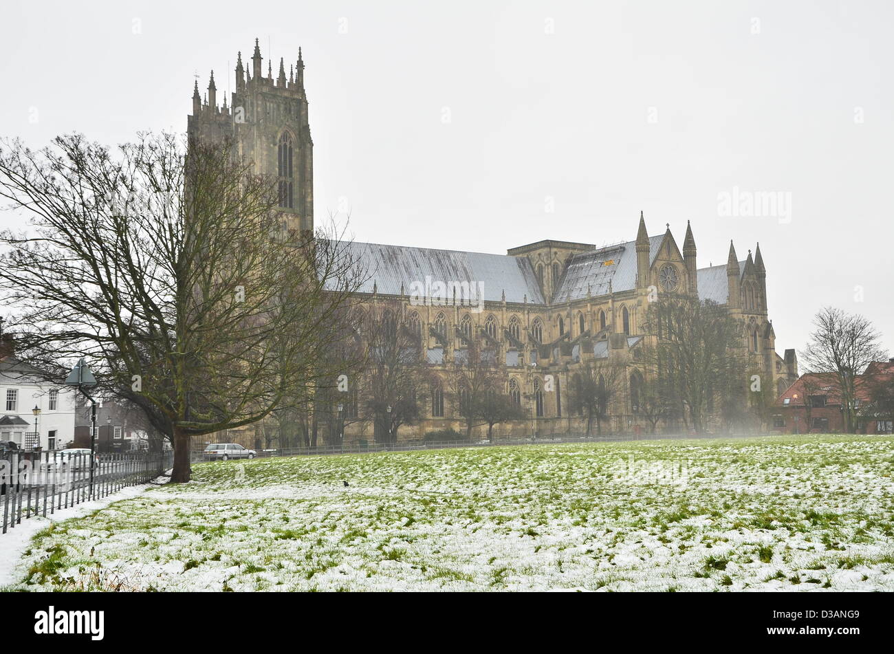 Snow Storm in Beverley Stock Photo - Alamy