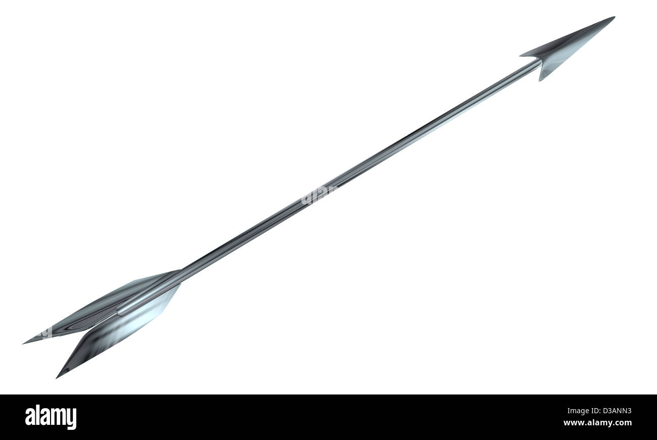 3d generated metal arrow isolated on white Stock Photo - Alamy