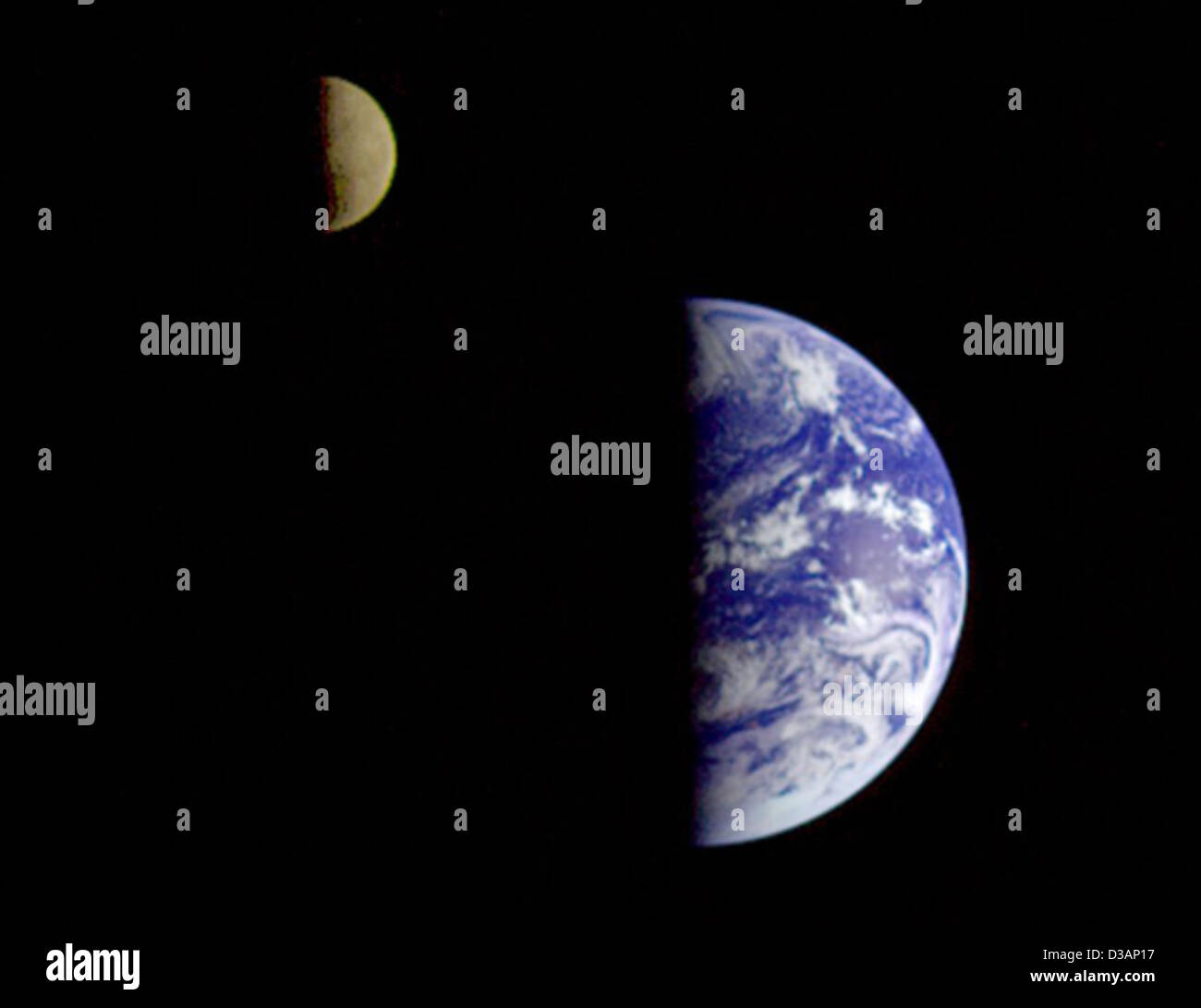 Earth and the Moon Together (NASA, Moon, 6/16/09 Stock Photo - Alamy