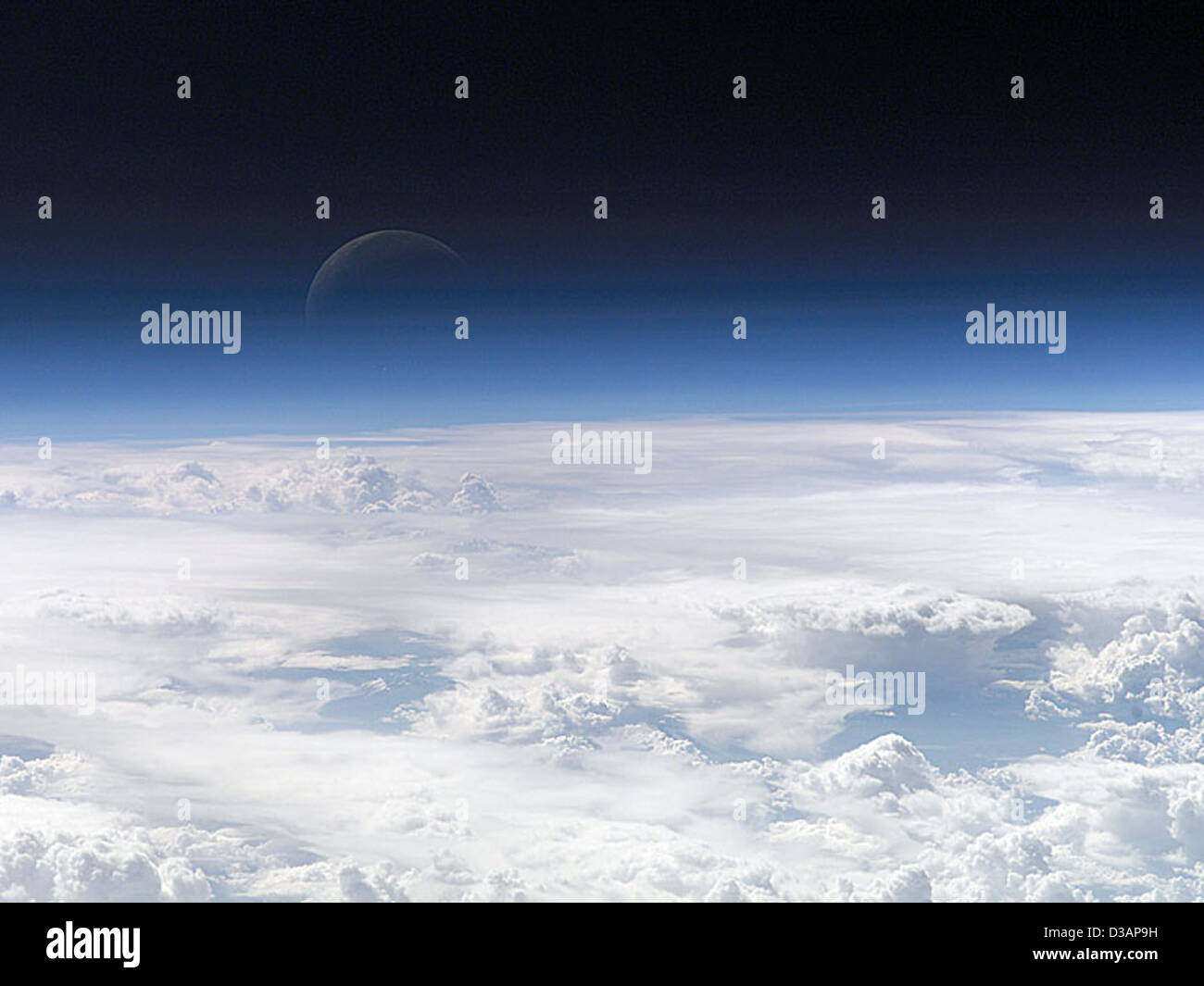 A Blue Crescent Moon (NASA, Moon, 6/18/09 Stock Photo - Alamy