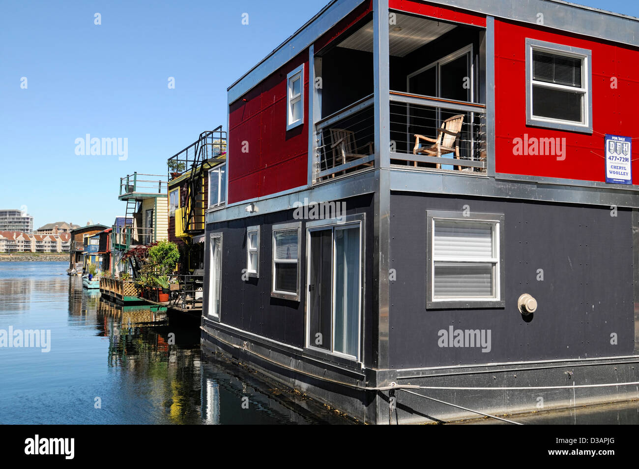 fishermans wharf victoria vancouver island canada houseboat moor float ...