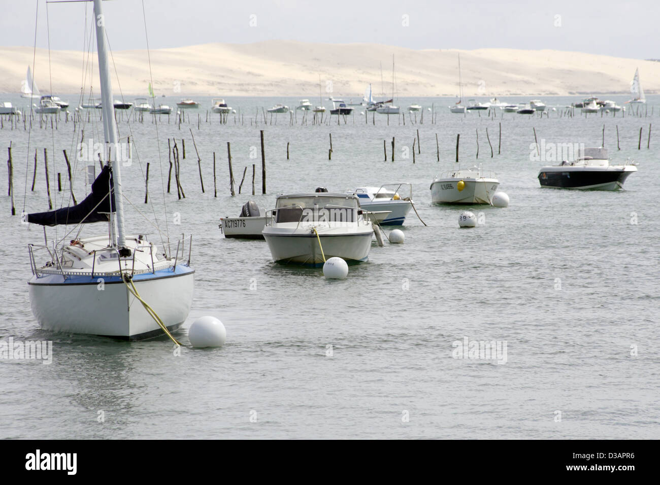 Le Cap Ferret, France, promenade and beach in the Bay of Arcachon Stock ...