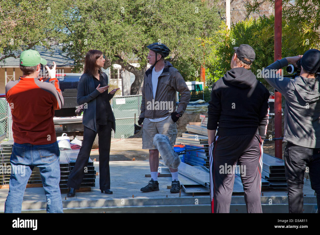 Ed Begley Jr and Carla Holt. Framing of Green home for Ed Begley Jr ...