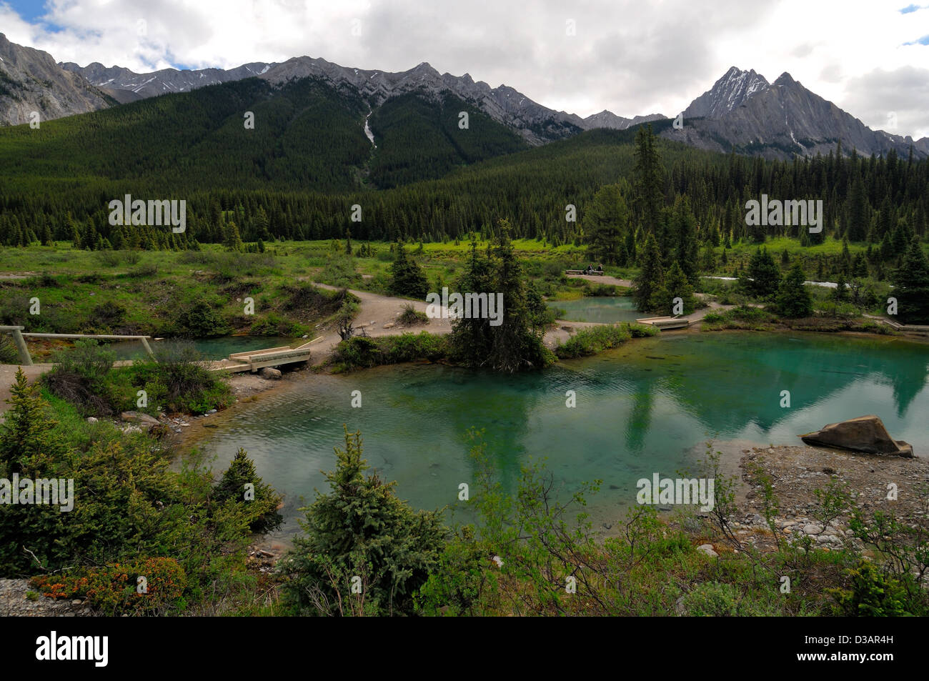 Ink pots pond lake natural springs Johnston Canyon Bow Valley Parkway ...