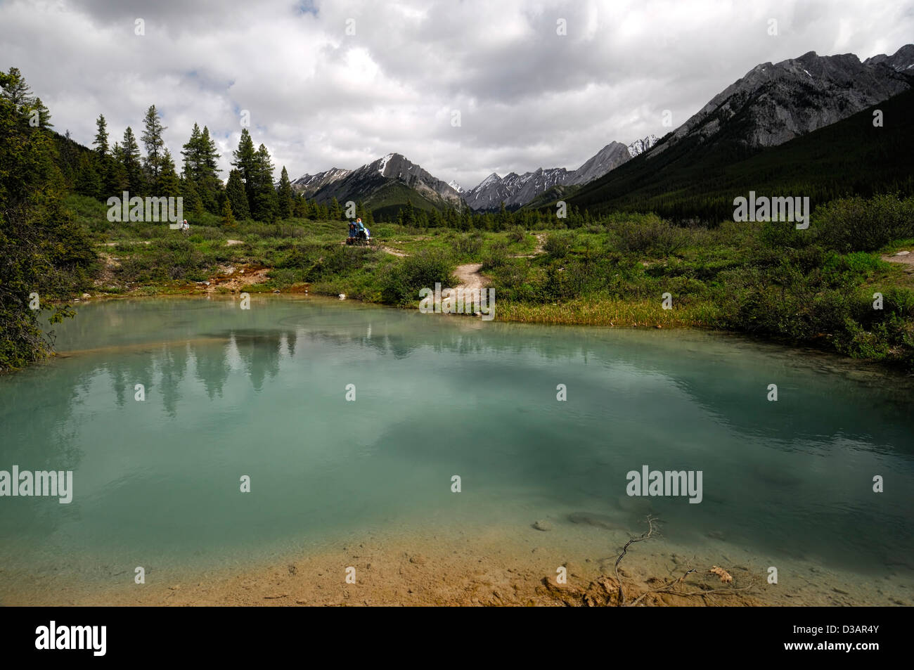 Ink pots ponds lake natural springs Johnston Canyon Bow Valley Parkway ...