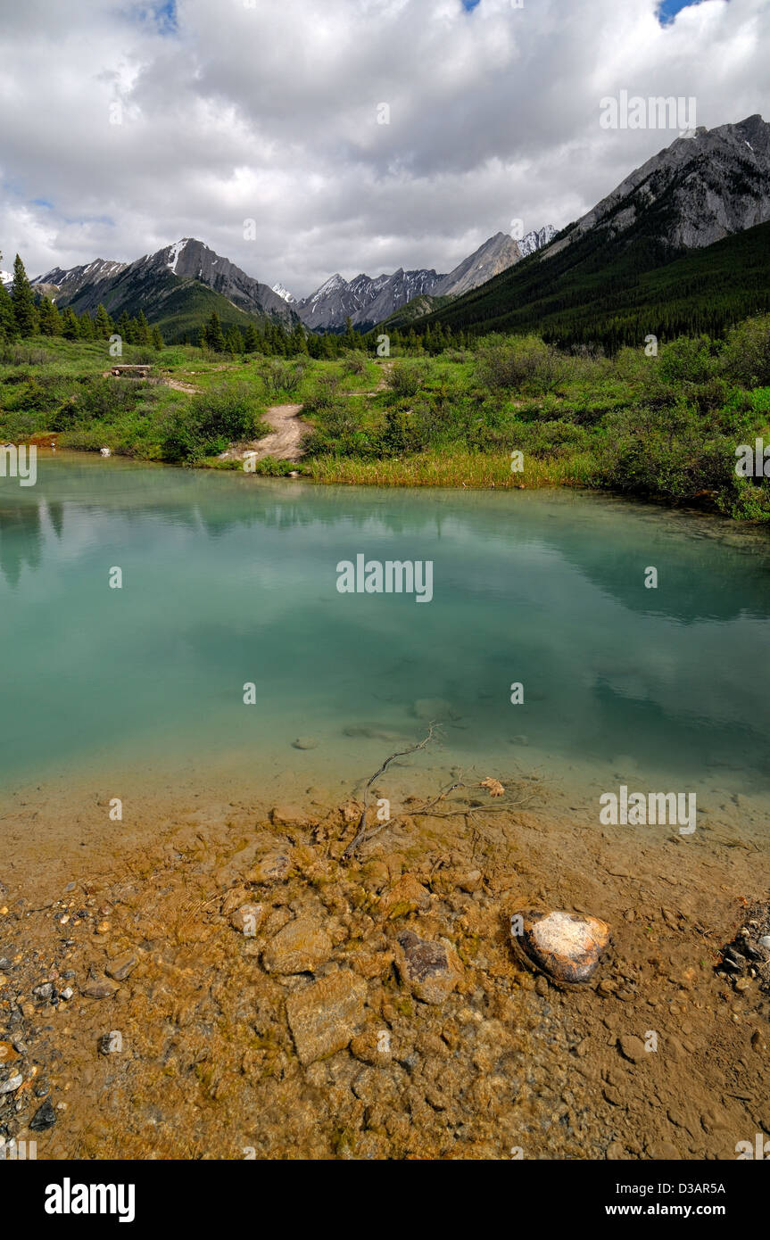 Ink pots pond lake natural springs Johnston Canyon Bow Valley Parkway ...