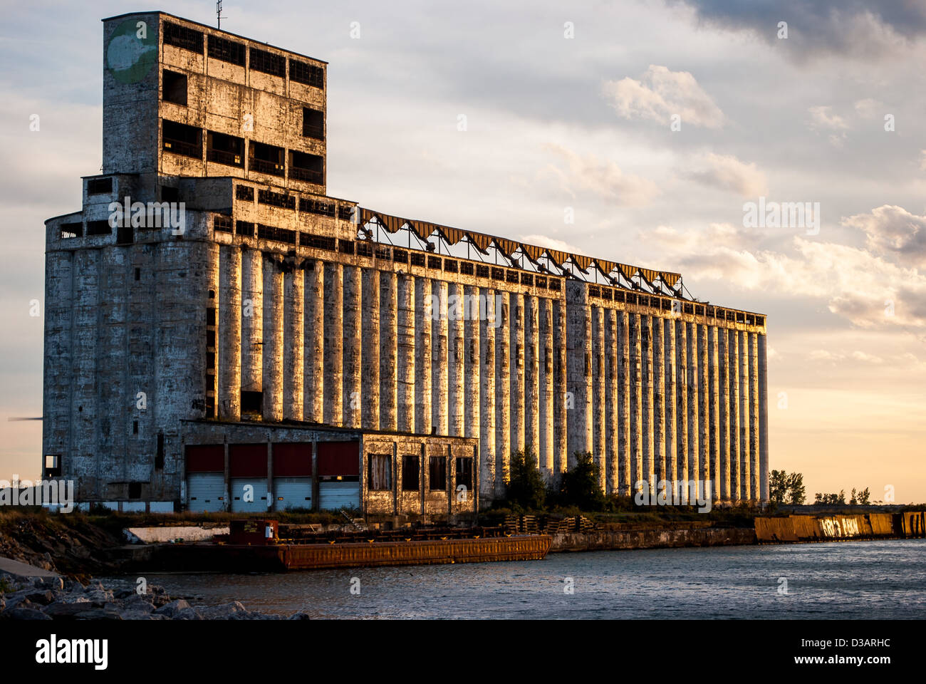 Photograph of the industrial pier for one of Buffalo's famous grain ...