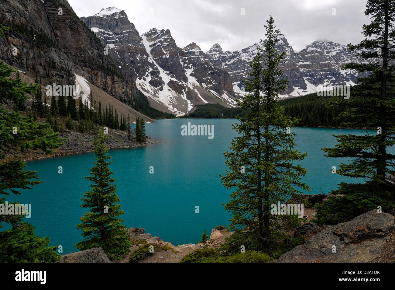 Moraine Lake Valley of the Ten Peaks Banff National Park Canadian Rocky Rockies Mountains ...