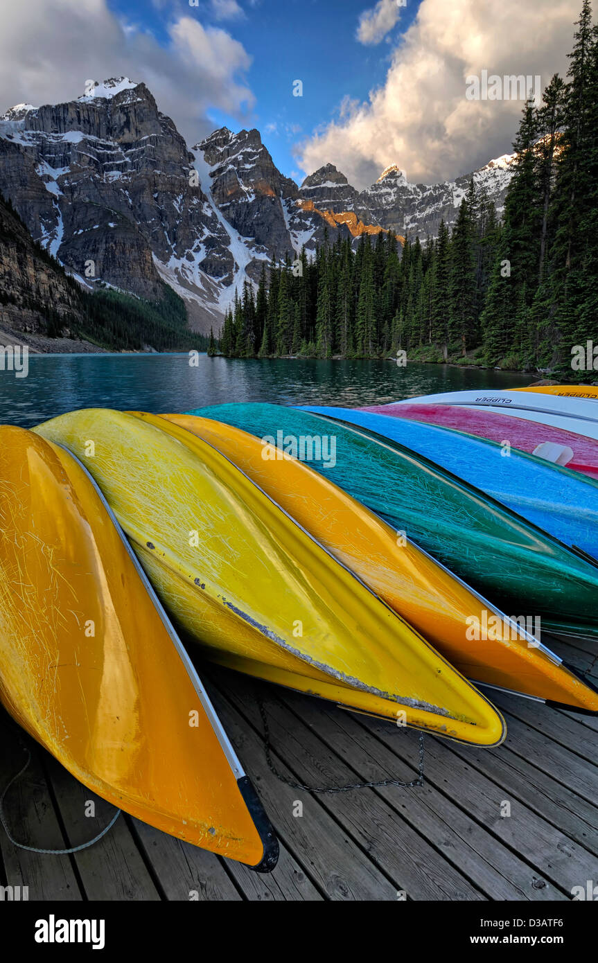 Moraine Lake Valley of the Ten Peaks Banff National Park Canadian Rocky Rockies Mountains ...
