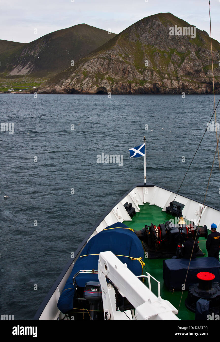 Scotland, Outer Hebrides, Western Islands, St Kilda, Hirta, cruise ship ...