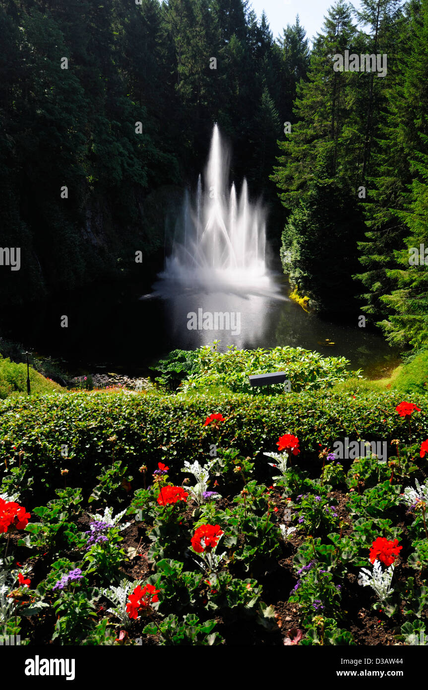 The Ross Fountain Butchart Gardens Stock Photos & The Ross Fountain ...