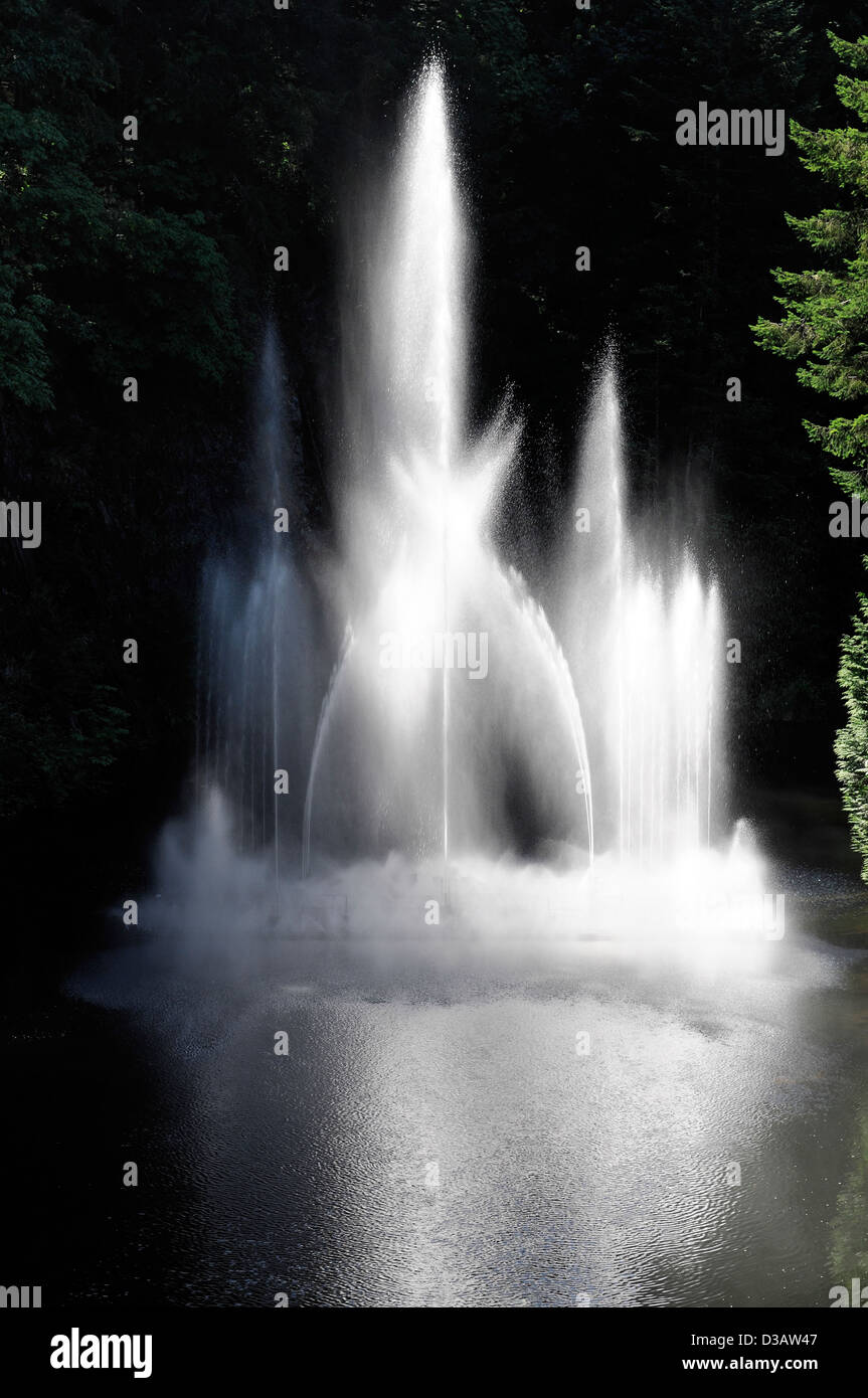 The Ross Fountain Butchart Gardens Stock Photos & The Ross Fountain ...