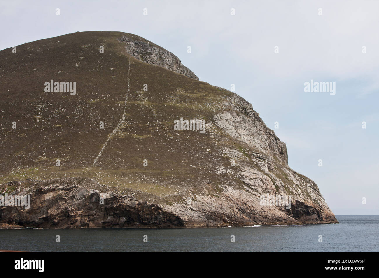 The sea stacs of Stac Lee, Stac An Armin and the island of Boreray with ...