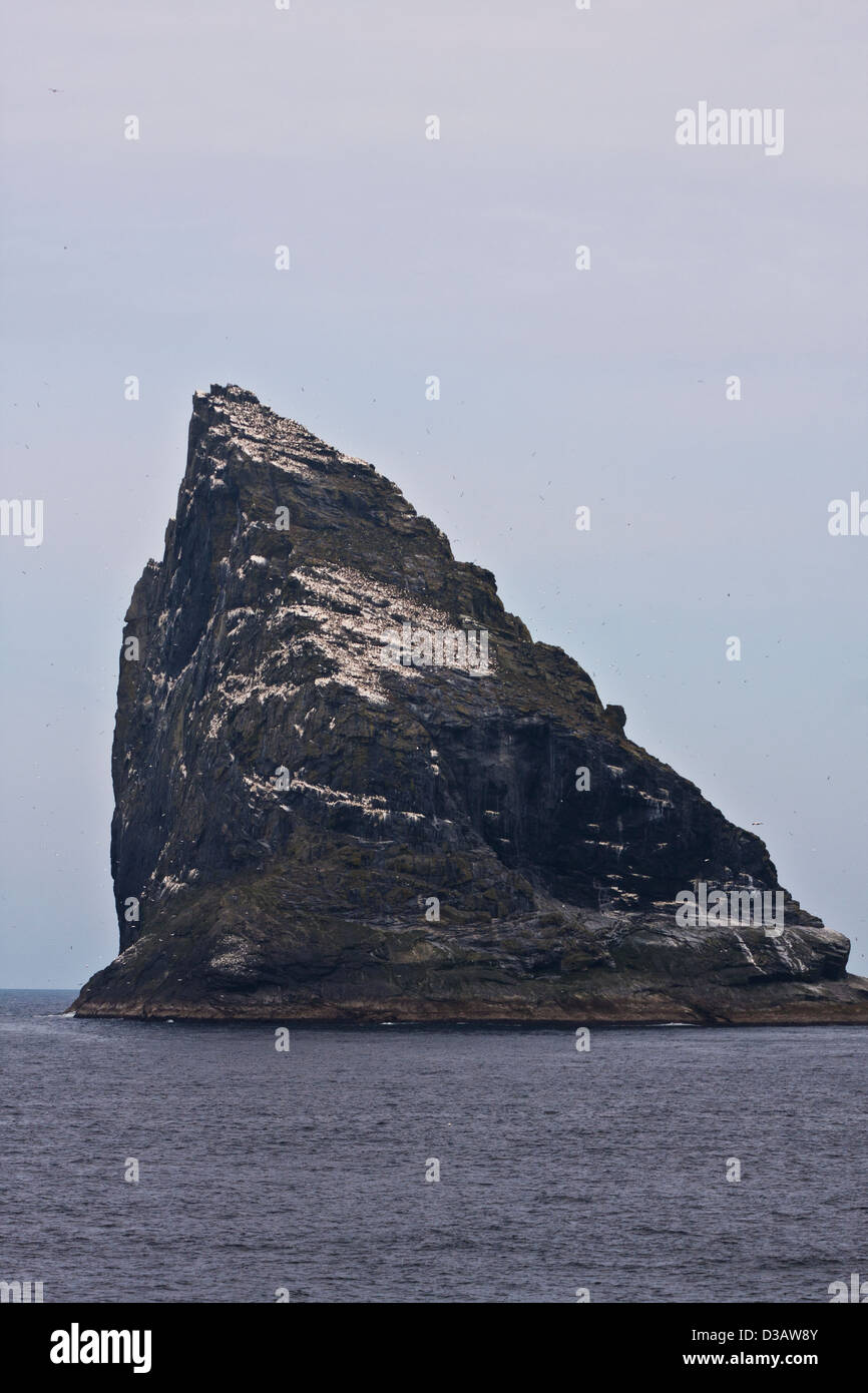 The sea stacs of Stac Lee, Stac An Armin and the island of Boreray with ...