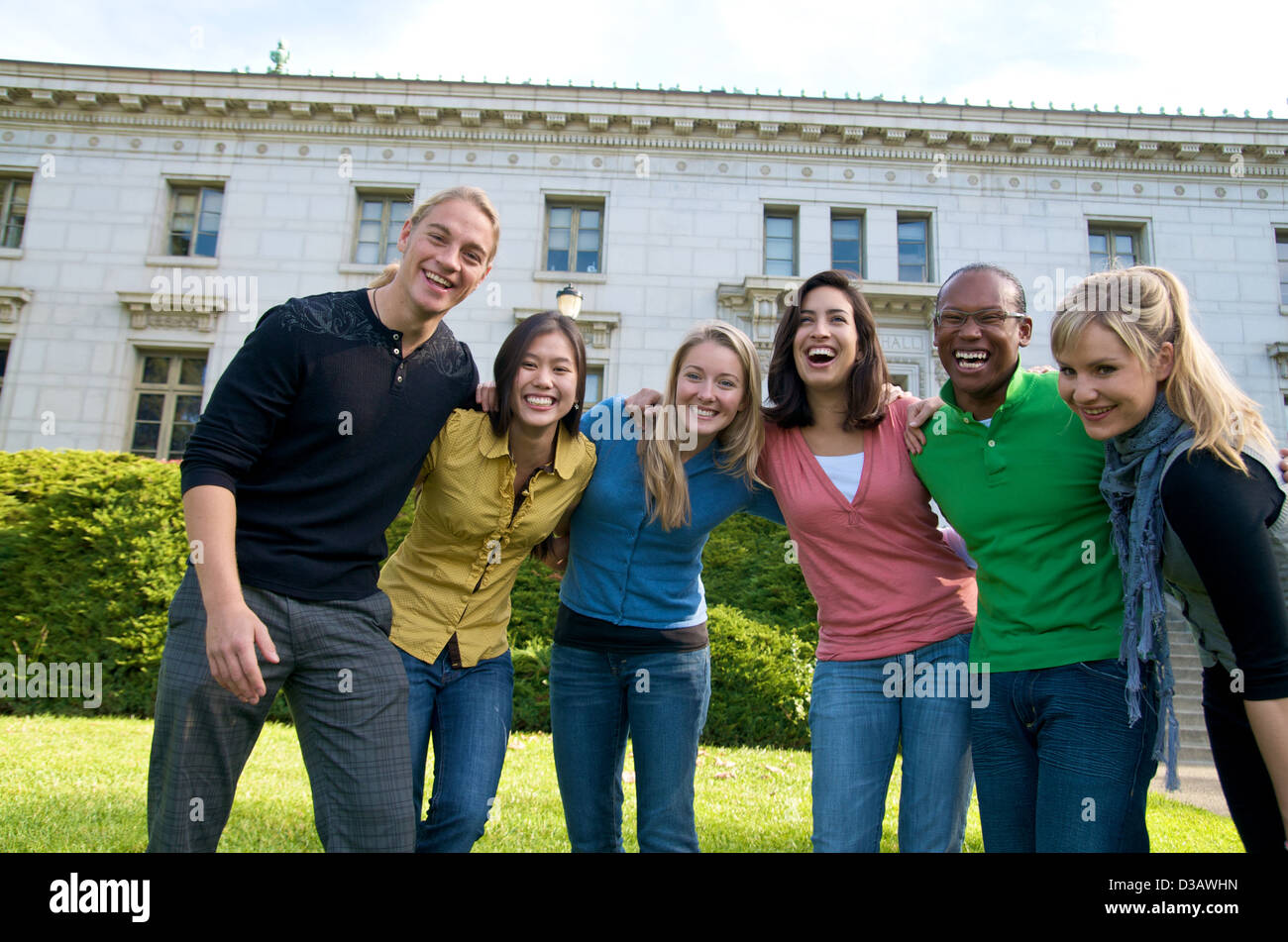 Group of multicultural student group Stock Photo - Alamy