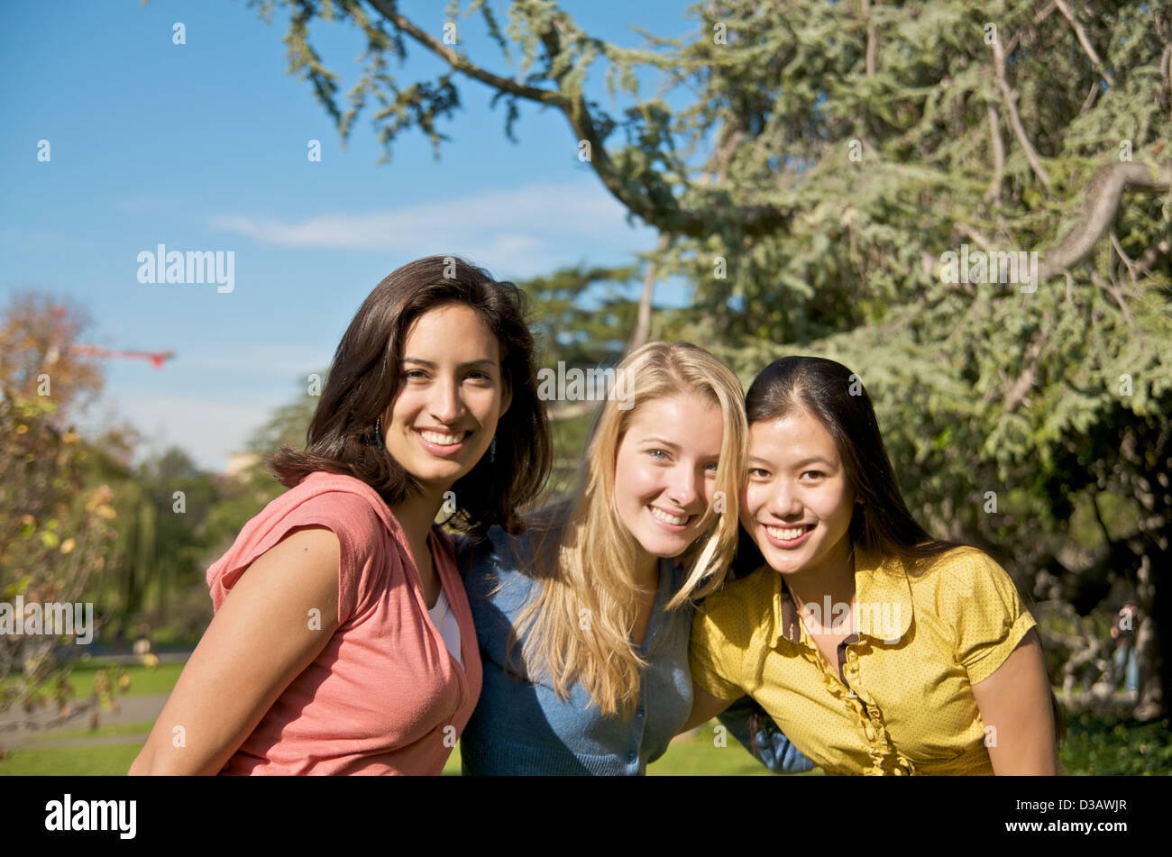 Female Students on campus Stock Photo - Alamy