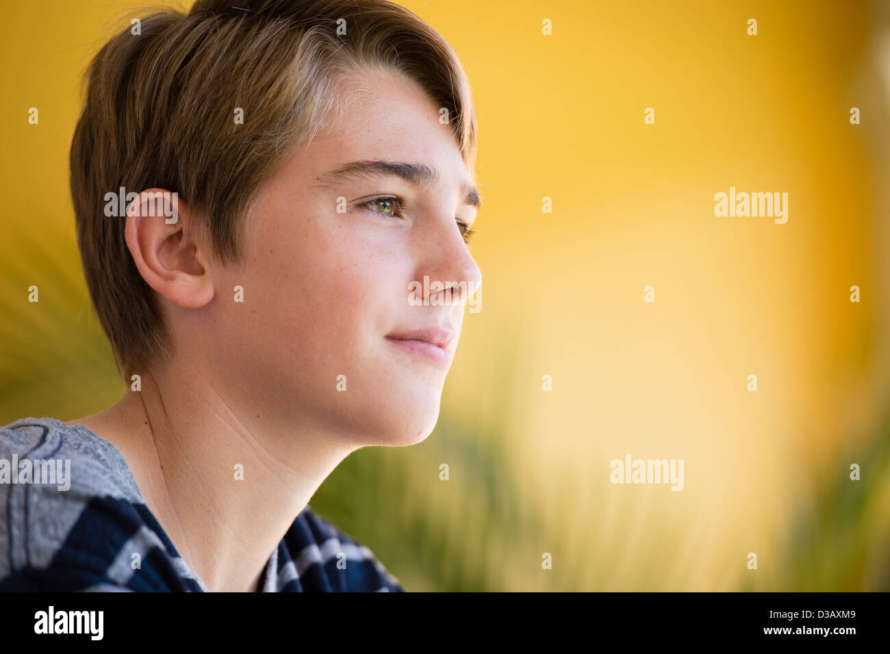 Caucasian boy smiling Stock Photo - Alamy