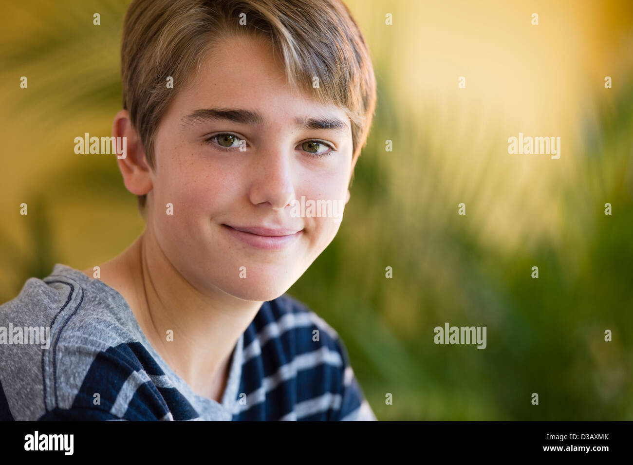 Caucasian boy smiling Stock Photo - Alamy