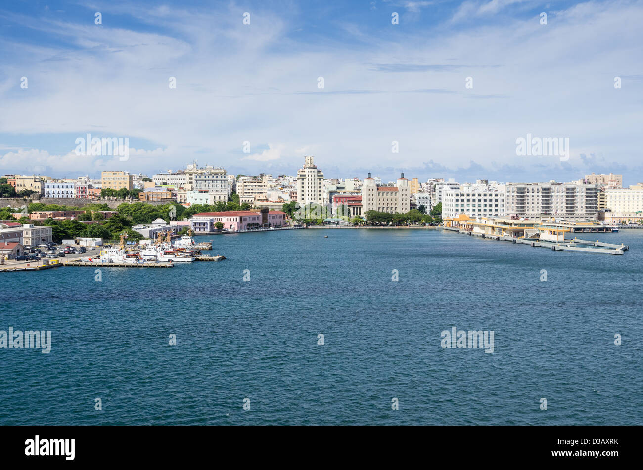 San Juan Bay, Puerto Rico, US Coast Guard station and patrol boats ...