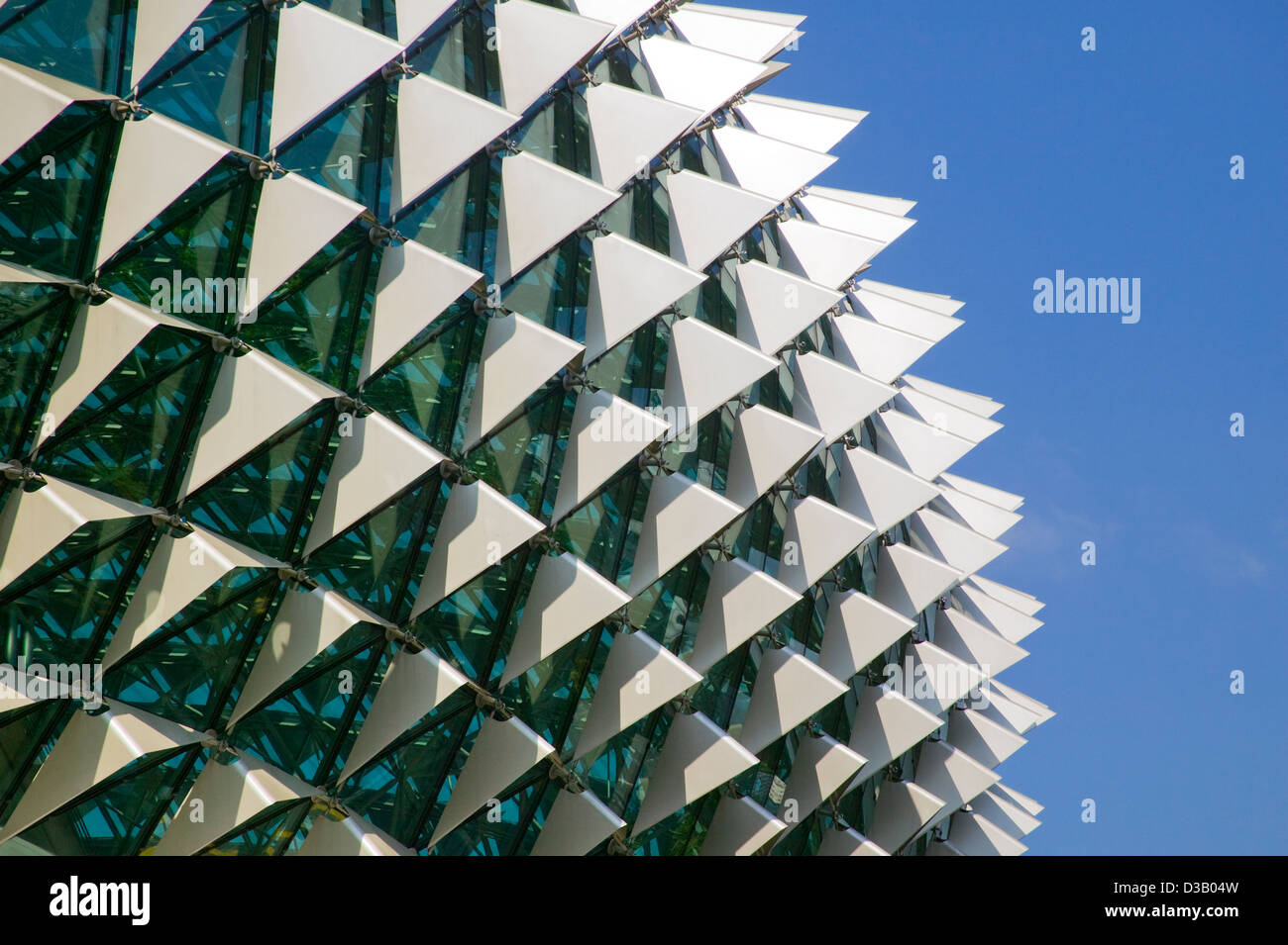 Singapore, detail view of the Durian shaped performance arts complex ...