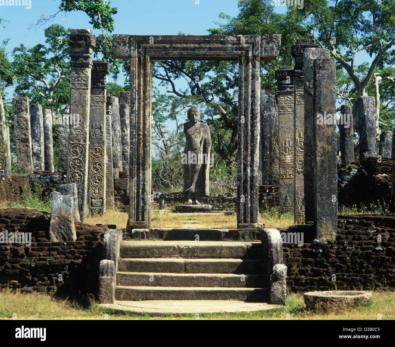 Sri Lanka, ancient city of Polonnaruwa, Atadage Dalada Maligaya at the ...